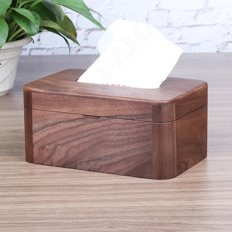 Simplicity-Walnut-Solid-Wood-Tissue-Box-Creativity-Restaurant-Desktop ...
