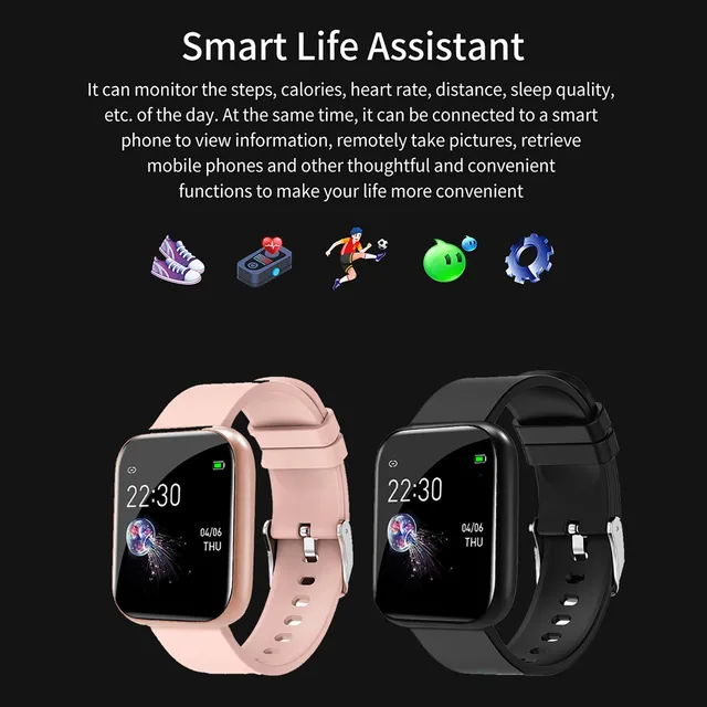 2021 Smart Watch Men I5 Heart Rate Blood Pressure Smart Clock Women ...