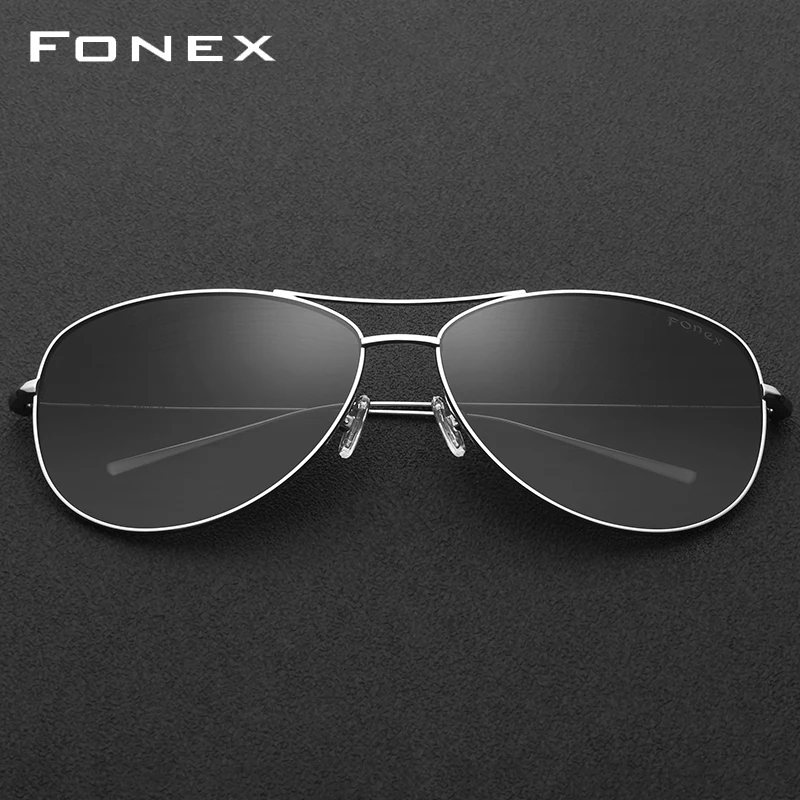 FONEX B титановые поляризованные солнцезащитные очки мужские эластичные ...