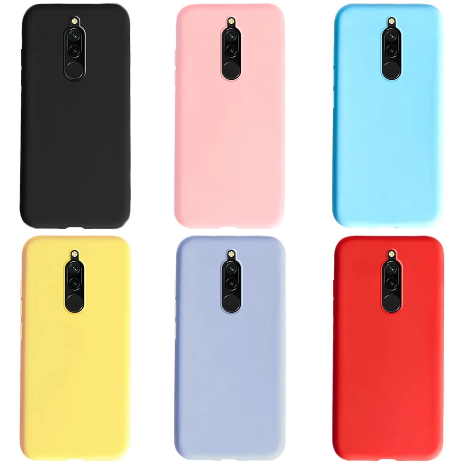 For-Xiaomi-Redmi-8-Case-Soft-TPU-Candy-Color-Matte-Cover-Silicone-Case ...