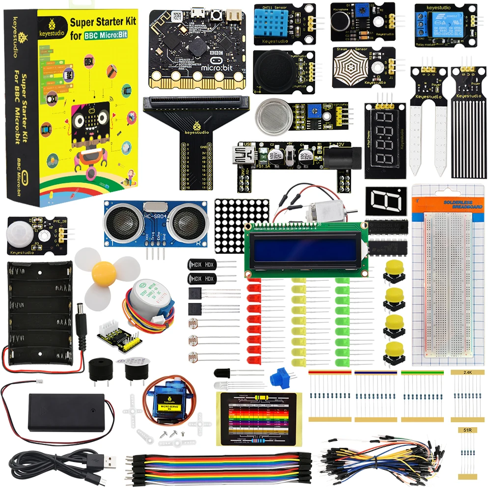 Keyestudio-Microbit-V2-Super-Starter-Kit-for-BBC-Micro-Bit-Kit-STEM ...