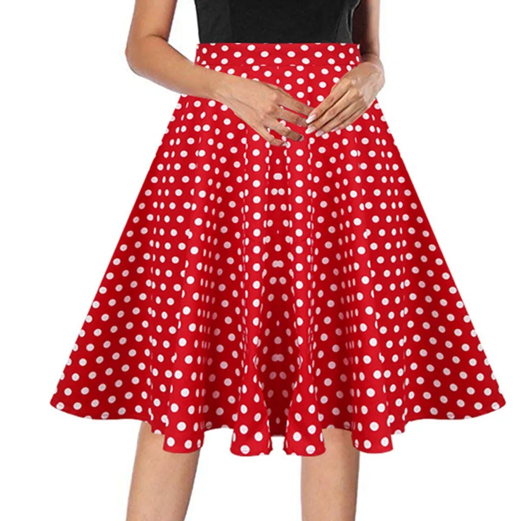 Moda saias das mulheres de cintura alta flores imprimir a linha saia ...