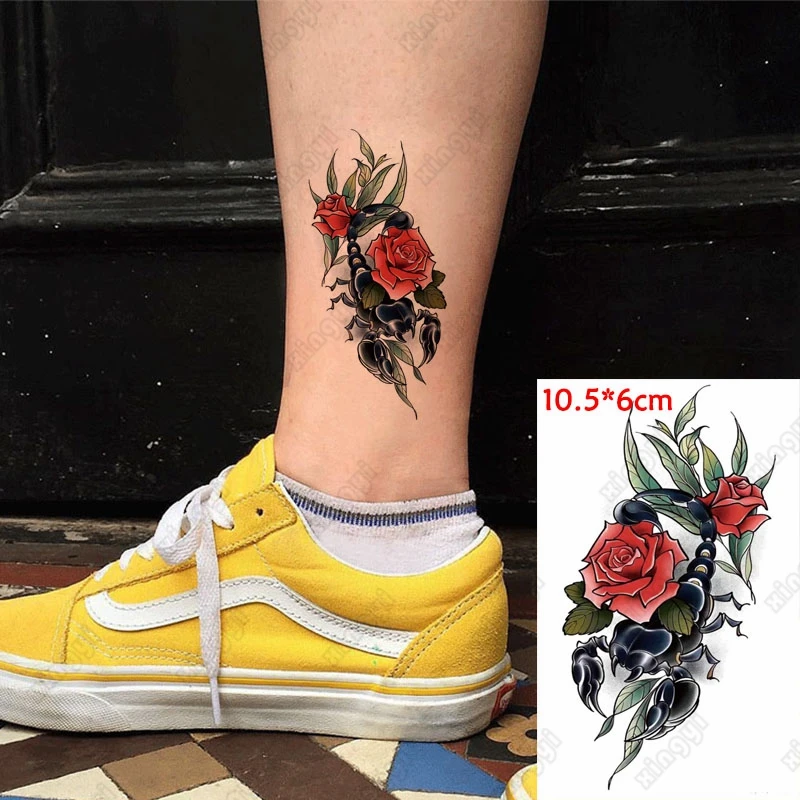 3d Yellow Rose Tattoo