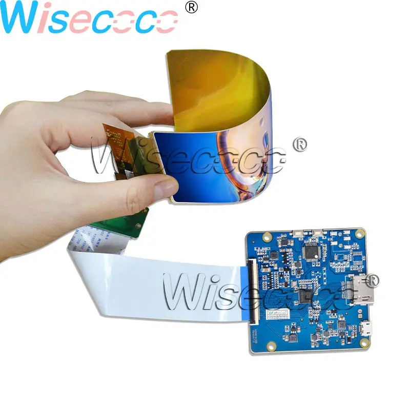 Wisecoco 6" FHD AMOLED Flexible IPS Display 2160*1080 LCD Screen 48 pins HDMI compatible MIPI ...
