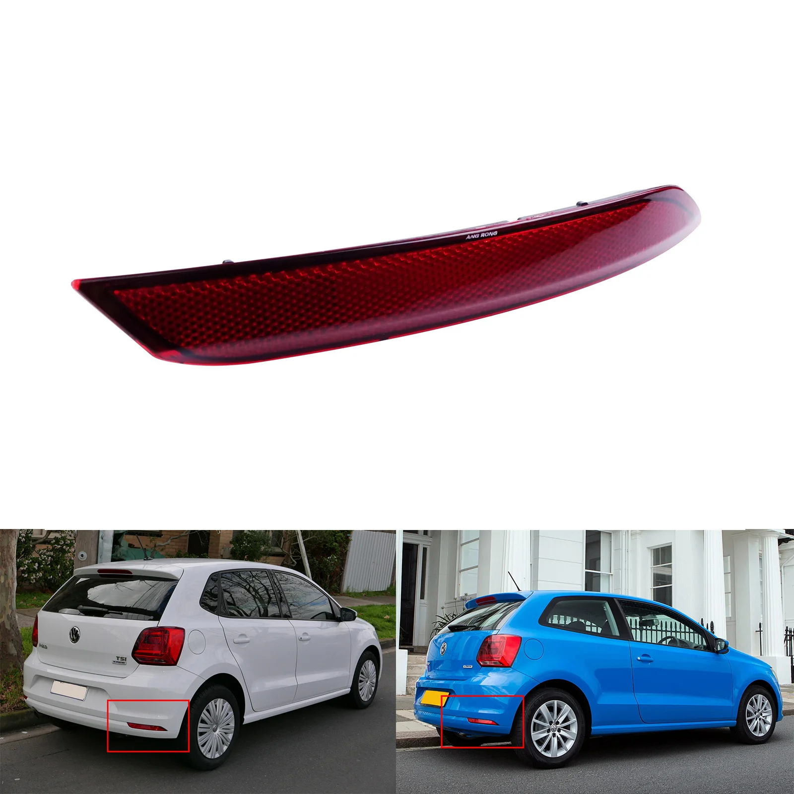 For-VW-Polo-2014-2017-Right-Side-Hatchback-Rear-Bumper-Reflector ...