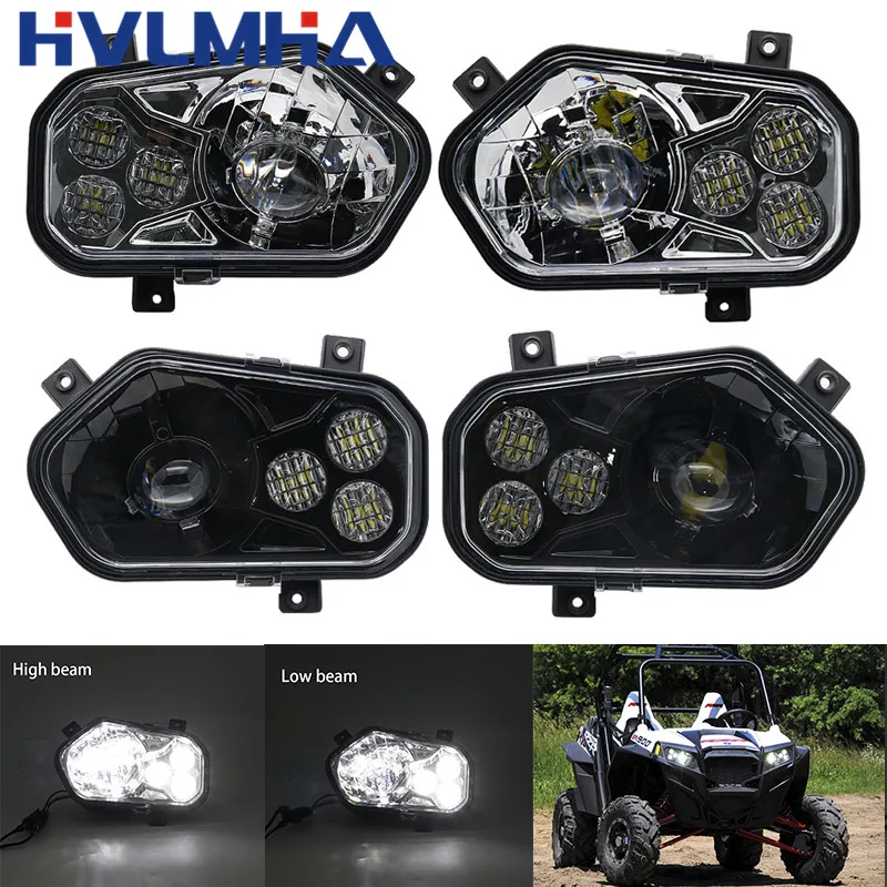 New-ATV-LED-Headlight-Kit-For-2012-2013-Polaris-RZR-S-Side-X-Sides-2012 ...