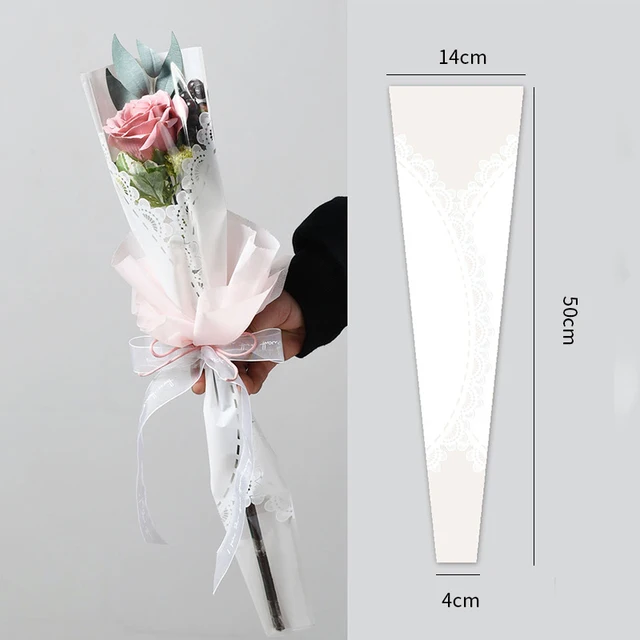 20PC Lace Single Rose Packaging Bouquet Packaging Bag Flower Box Flower ...
