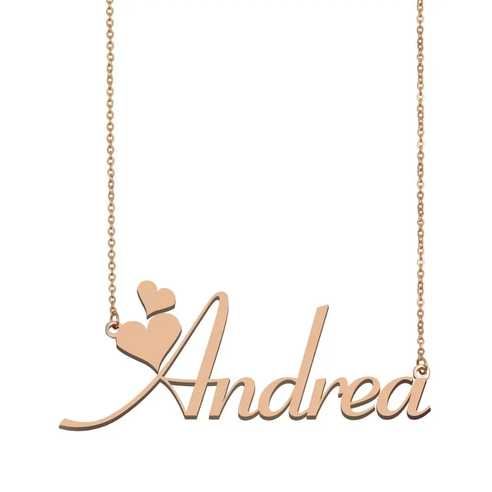 Andrea Name Necklace, Custom Name Necklace for Women Girls Best Friends ...