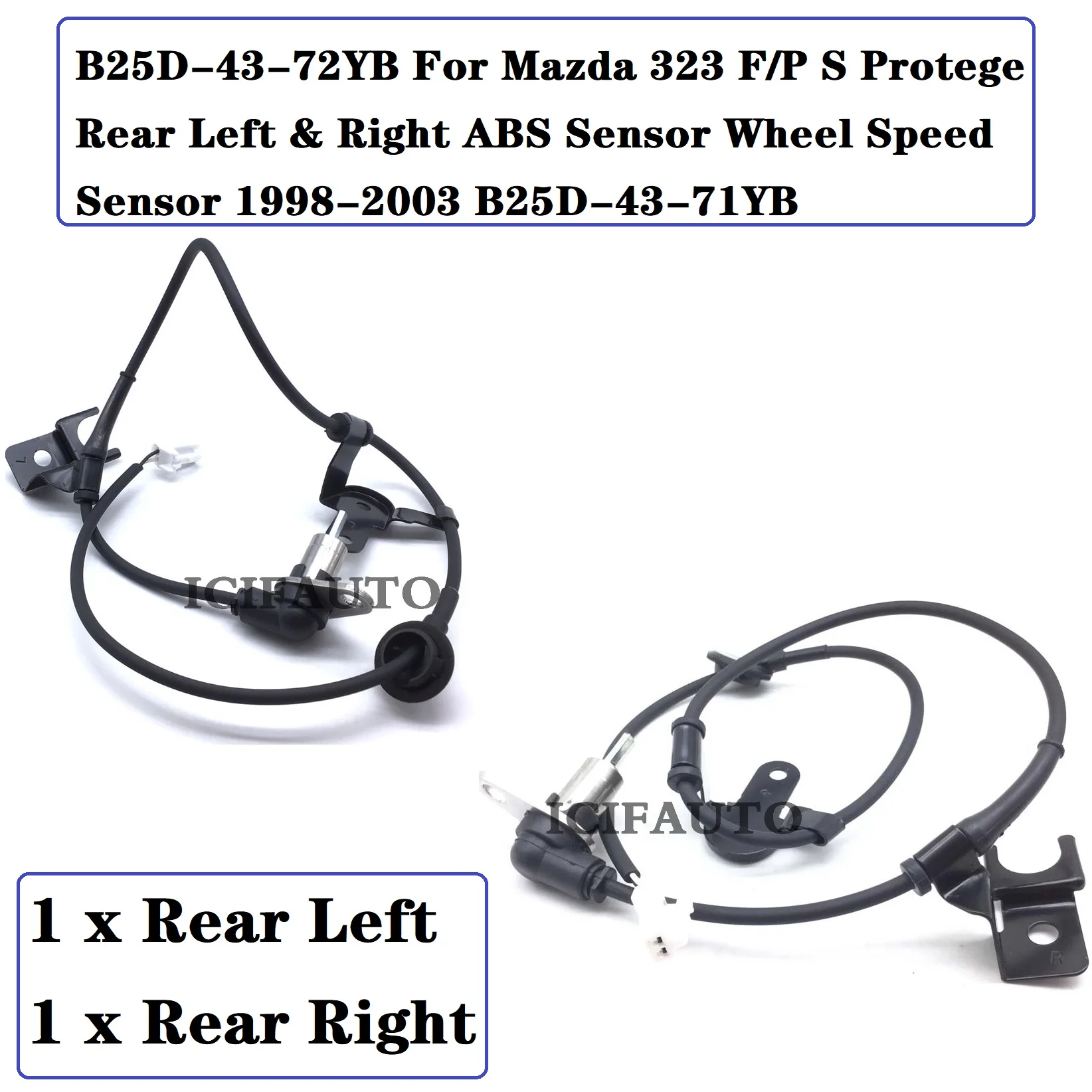For-Mazda-323-F-P-S-Protege-Rear-Left-Right-Abs-Wheel-Speed-Sensor-1998 ...