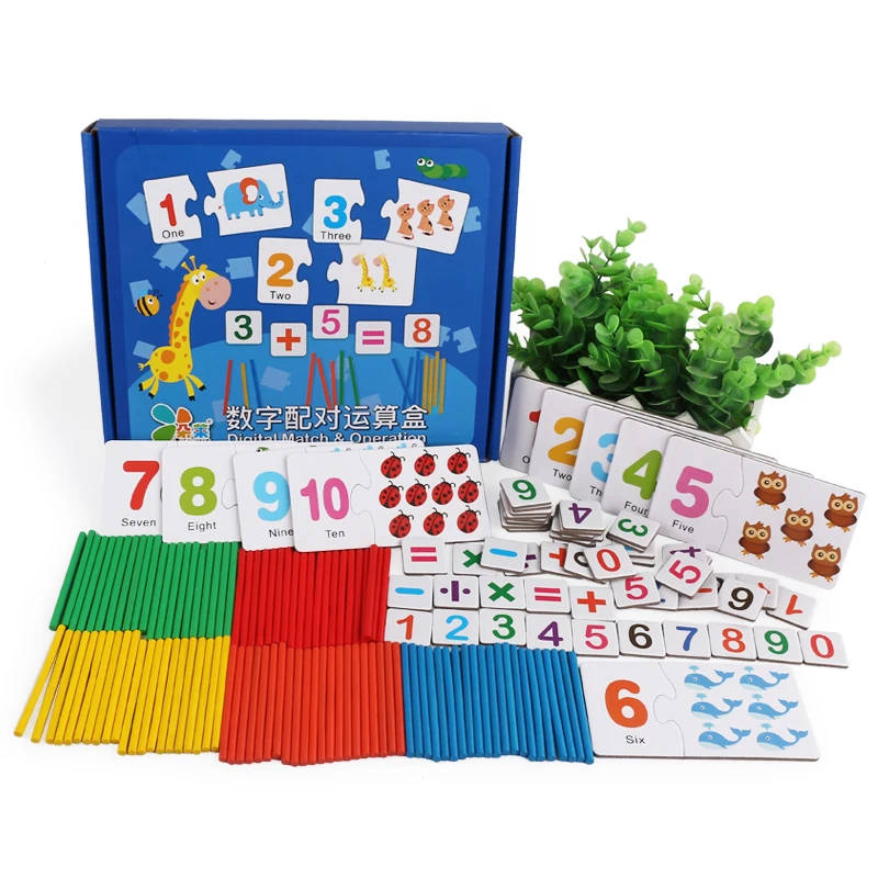 Montessori Math Toys Arithmetic Counting Spindles Wooden Early ...