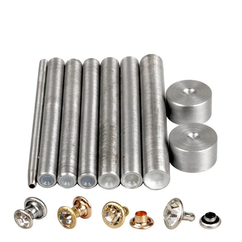 RIVET,gold-9mm--Rivets à strass de qualité A avec capuchon, plusieurs ...