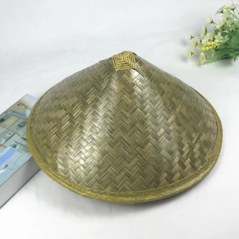 2021 Bamboo Weaving Rattan Hats Retro Handmade Weave Straw Hat Tourism ...