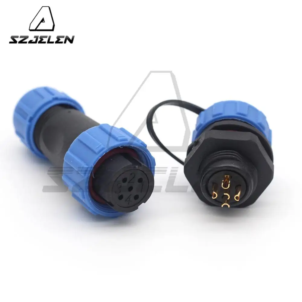 SP13 5 pin waterproof connector, IP68 Circular Plug Socket Connectors ...