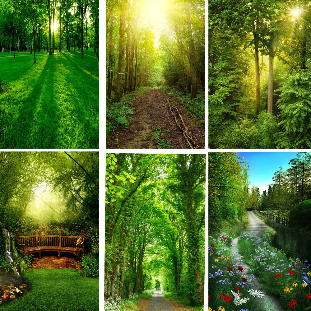 Laeacco-Tropical-Forest-Backdrops-For-Photography-Green-Trees-Shrub ...