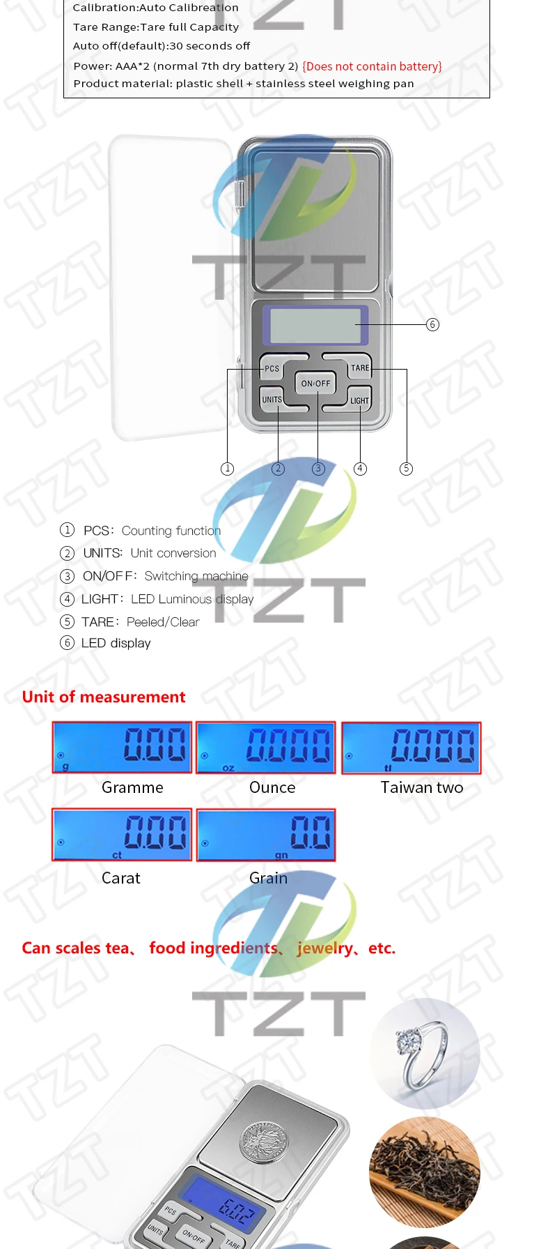 BALANCE CULINAIRE ELECTRONIQUE,300G-0.01G--Mini Balance Digitale de Haute Précision avec Rétro ...