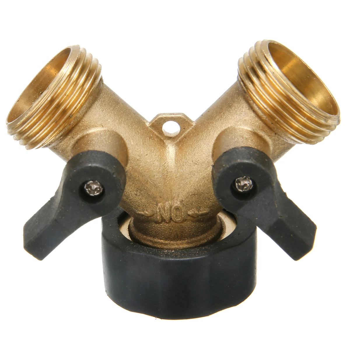 2 Way Tap Connector Double Distributor Valve Garden Hose Pipe Splitter ...