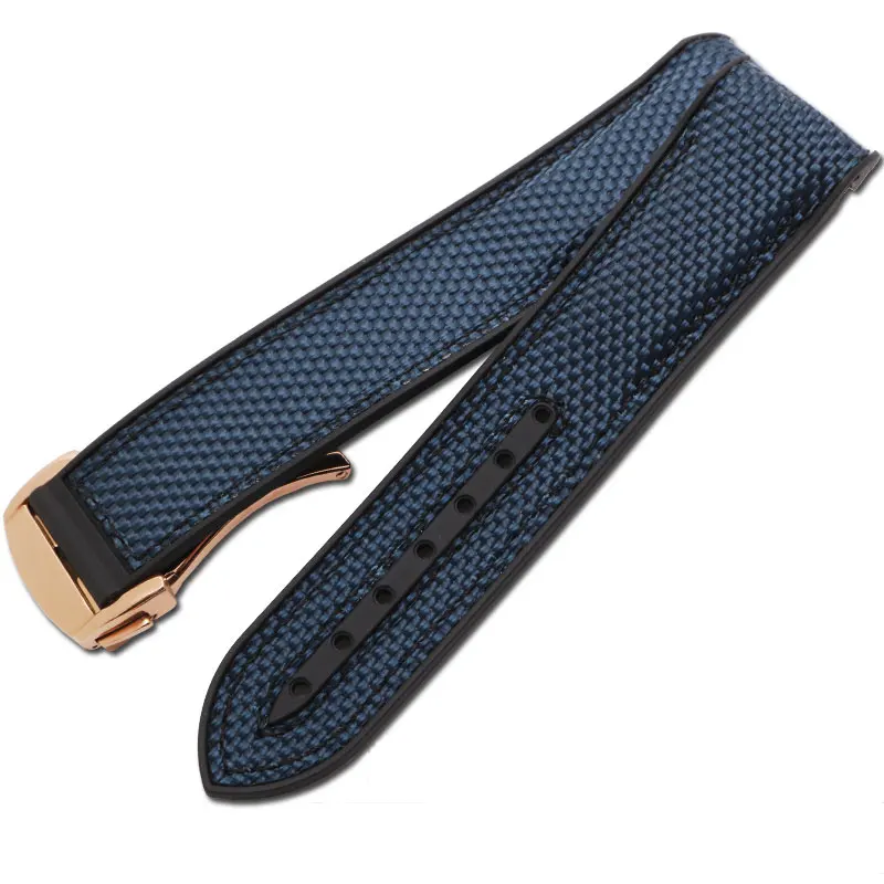 20mm 22mm Nylon Silicone strap with folding buckle adaptation ...