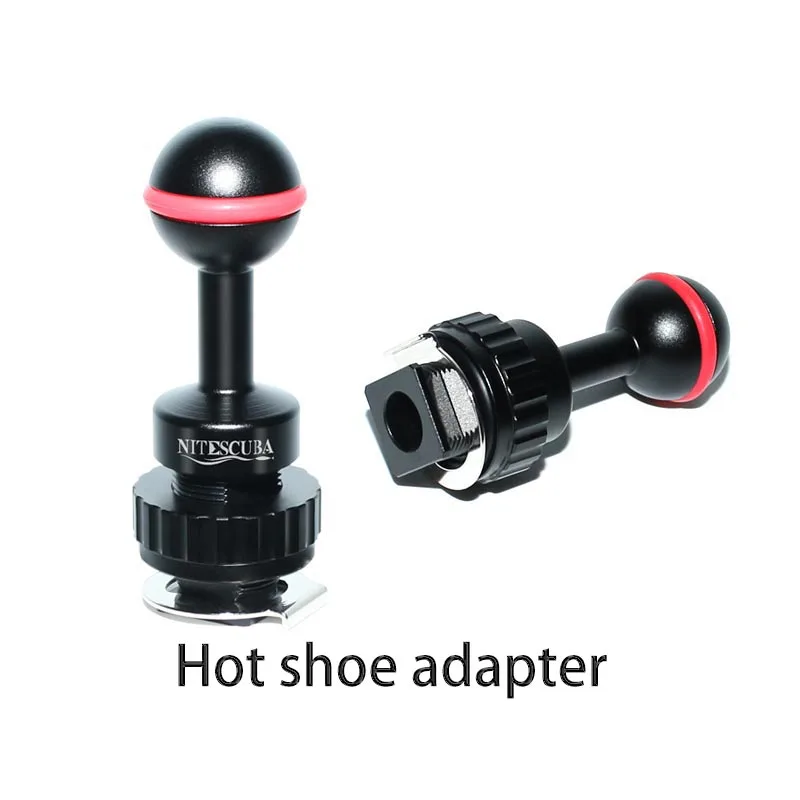 Nitescuba Diving Shell Cold Hot Shoe Adapter Ball Adaptor Mount Base ...