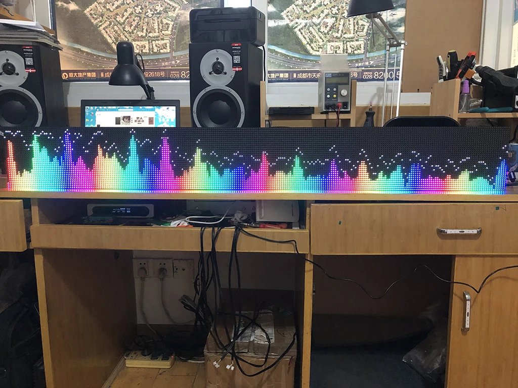 Professional-full-color-RGB-voice-control-remote-control-music-spectrum ...