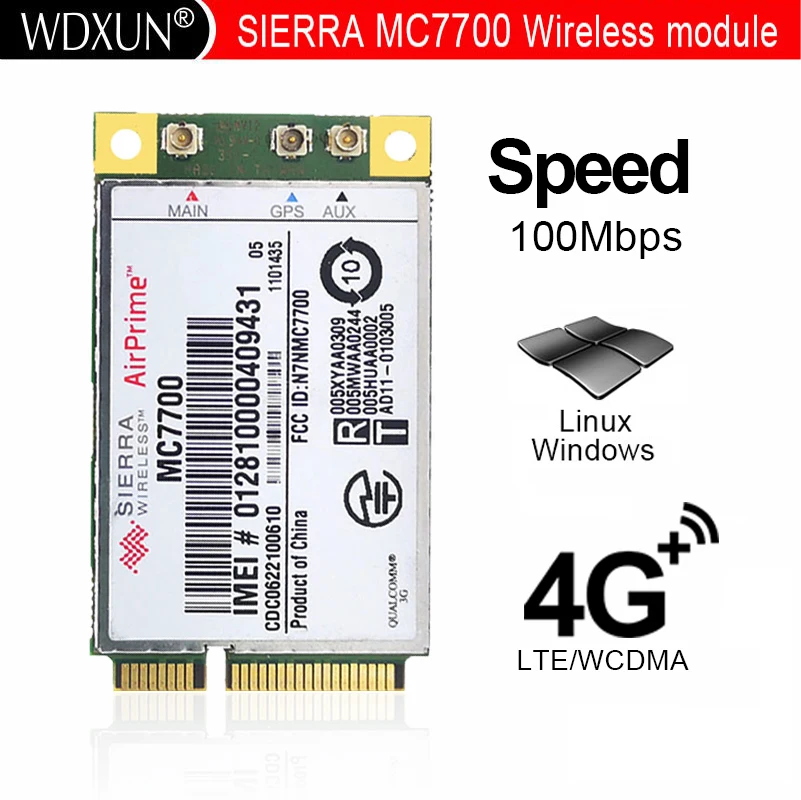 Mini módulo PCI-E 3G/4G WWAN GPS Sierra MC7700 PCI Express 3G HSPA LTE ...