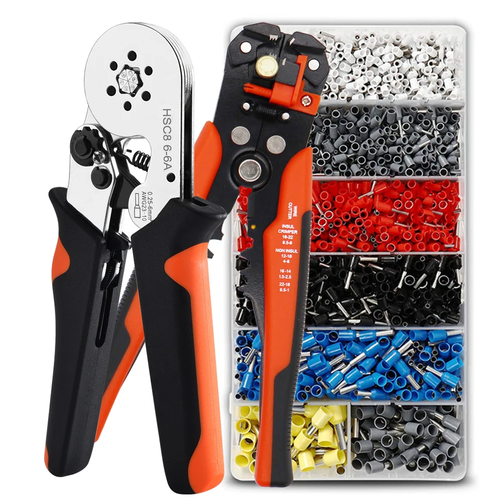 Multifunctional Wire Stripper Crimping Tool Kit,hsc8 6-6/6-4a Pliers ...