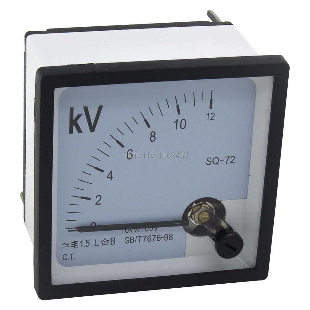 SQ 72 pointer 72*72mm AC voltmeter 5V 15V 600V 750V 100 0V 1KV/100V 6KV ...