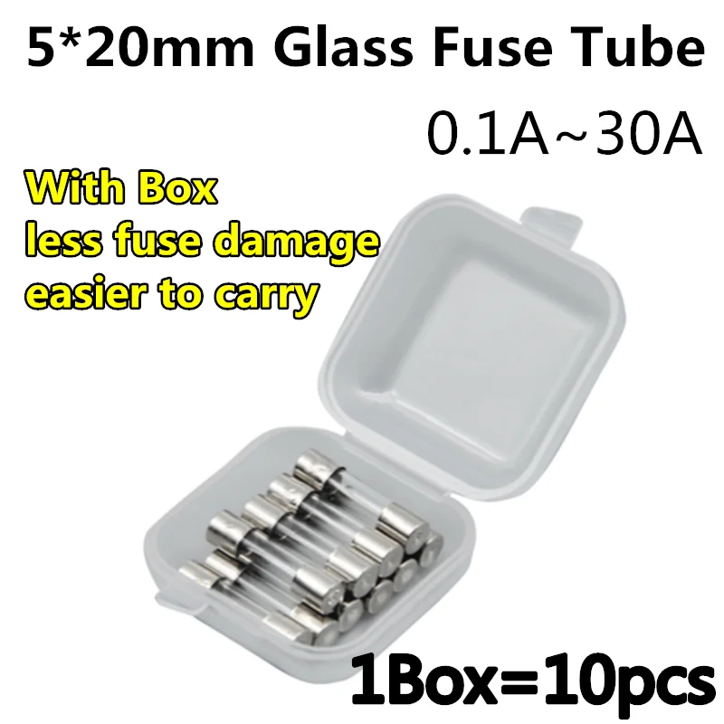 5*20 Fuses 5x20mm Glass fuse 0.1A 0.2A 0.25A 0.5A 1A 2A 3A 4A 5A 6A 6 ...