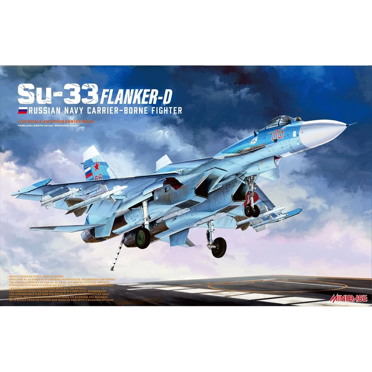 Carrier-borne Fighter - Scale | Minibase 8001 | Model Kit | Su-33 ...