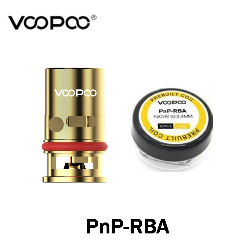 Original Voopoo PnP-RBA Coil 0.6ohm and PnP-RBA Prebuilt Coil fit Voopoo Vinci Pod Kit ...