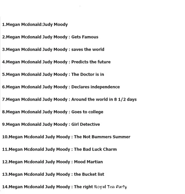 Judy Moody Coloring Sheets