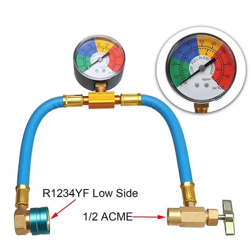 R-1234YF A/C Service Charging Hose Coupler Recharge Refrigerant Can ...