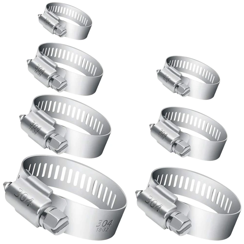 40Pcs CLAMP รวม 7 ขนาดปรับท่อ Clamps สแตนเลสท่อ|ชุดเครื่องมือช่าง ...
