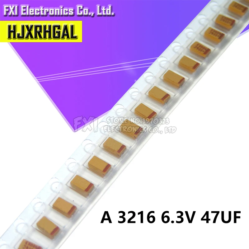 20pcs A 3216 47uF 6.3V 476C SMD tantalum capacitor New original ...