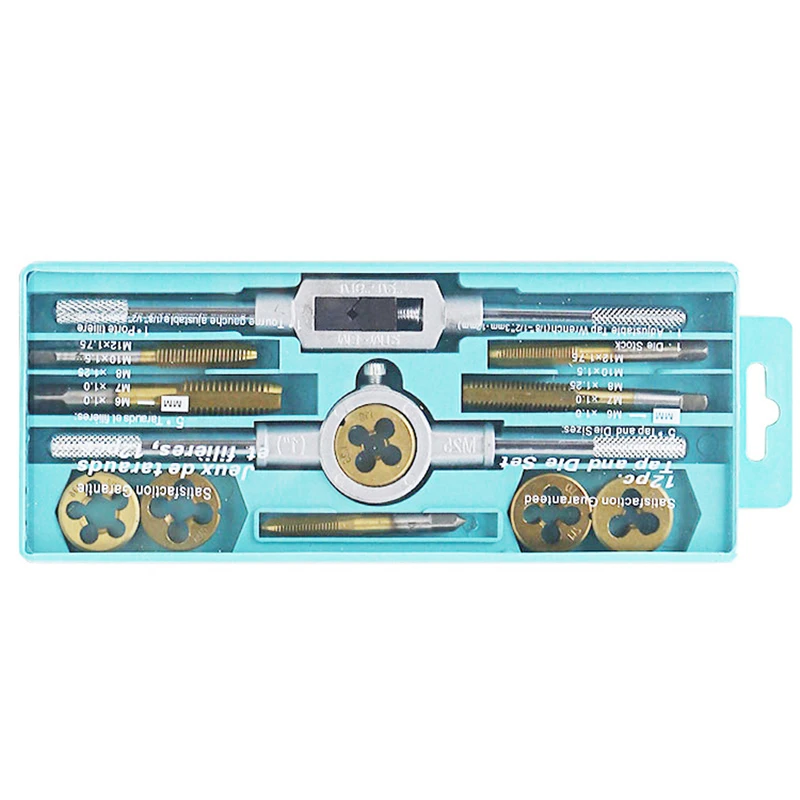 Juego de roscas y troqueles multifunción NC, Kit de herramientas ...