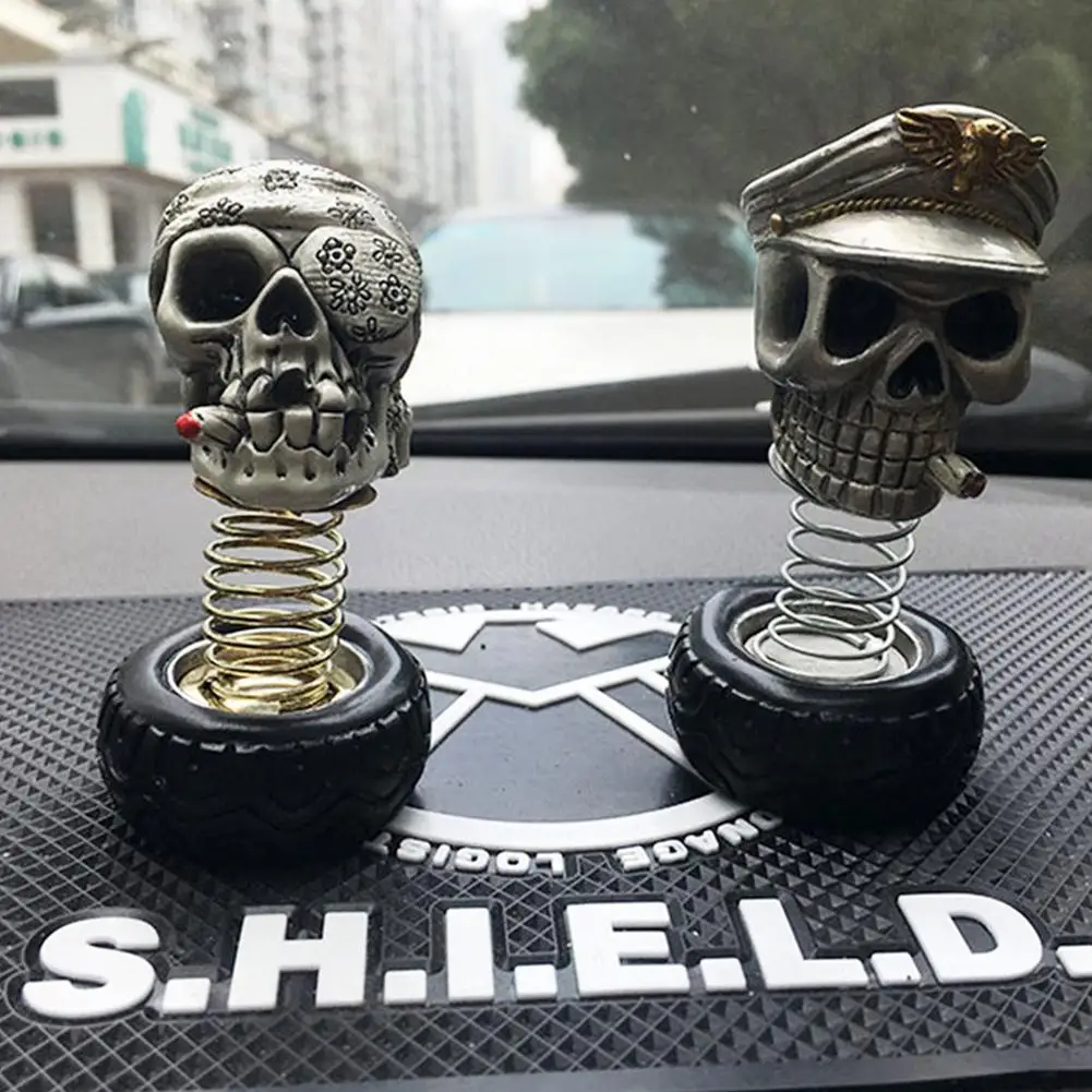 Skull Head Car Decoration Cartoon Appearance Widely Used Ornament Car ...