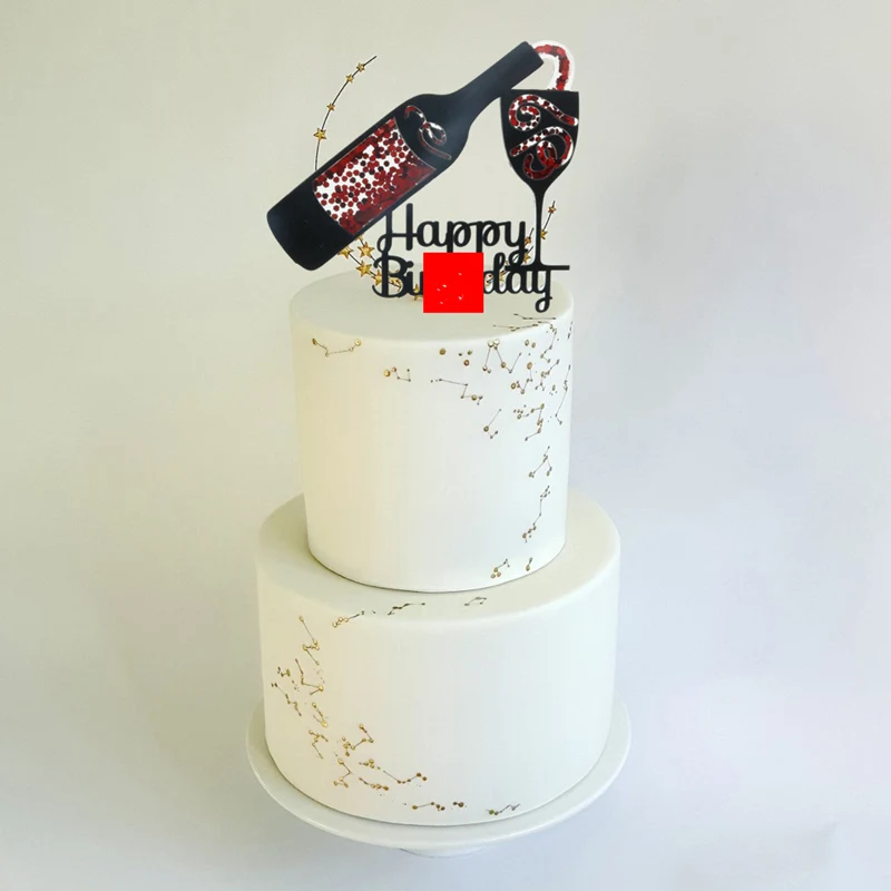 Décoration de gâteau,A3--Topper gâteau Happy Birthday, Happy Birthday ...