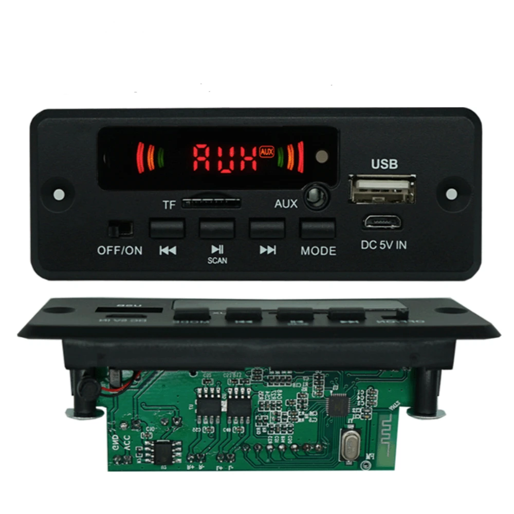 Bluetooth 5.0 5v-32v Mp3 Player Decoder Board 6w Amplifier Car Fm Radio ...