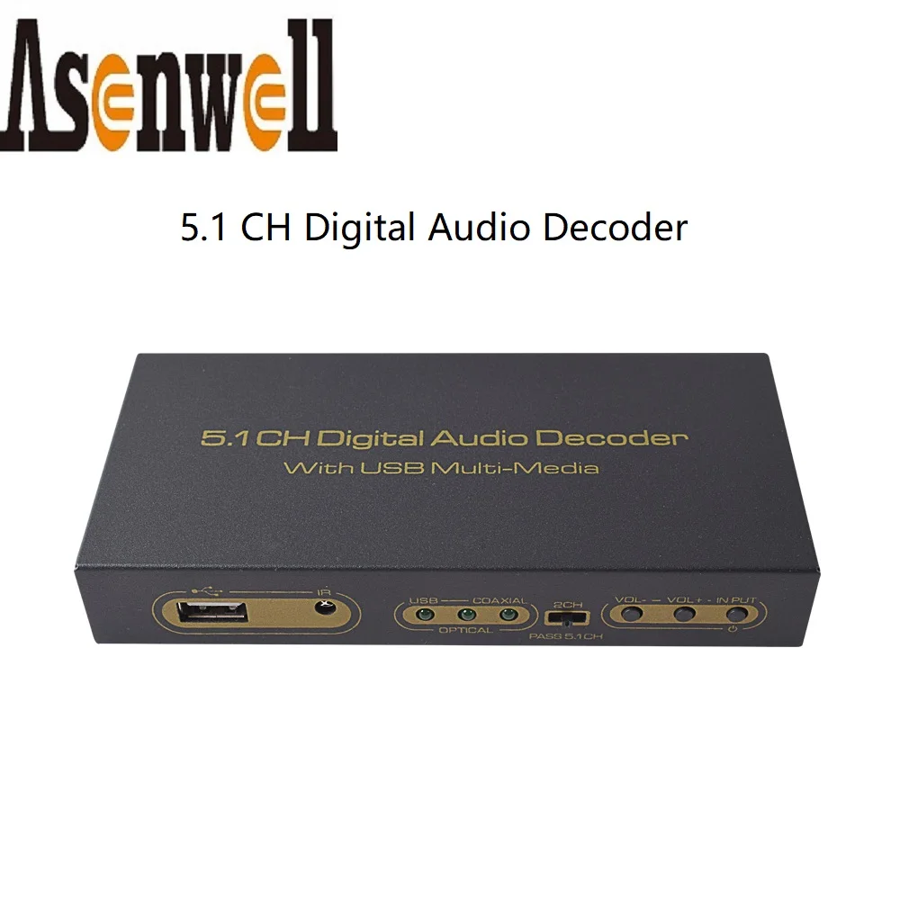 5.1 Digital Audio Converter Digital to Analog Decoder USB Multi Media ...