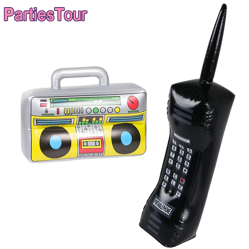 Decoraciones para fiestas temáticas de los 90, Radio inflable Boombox ...