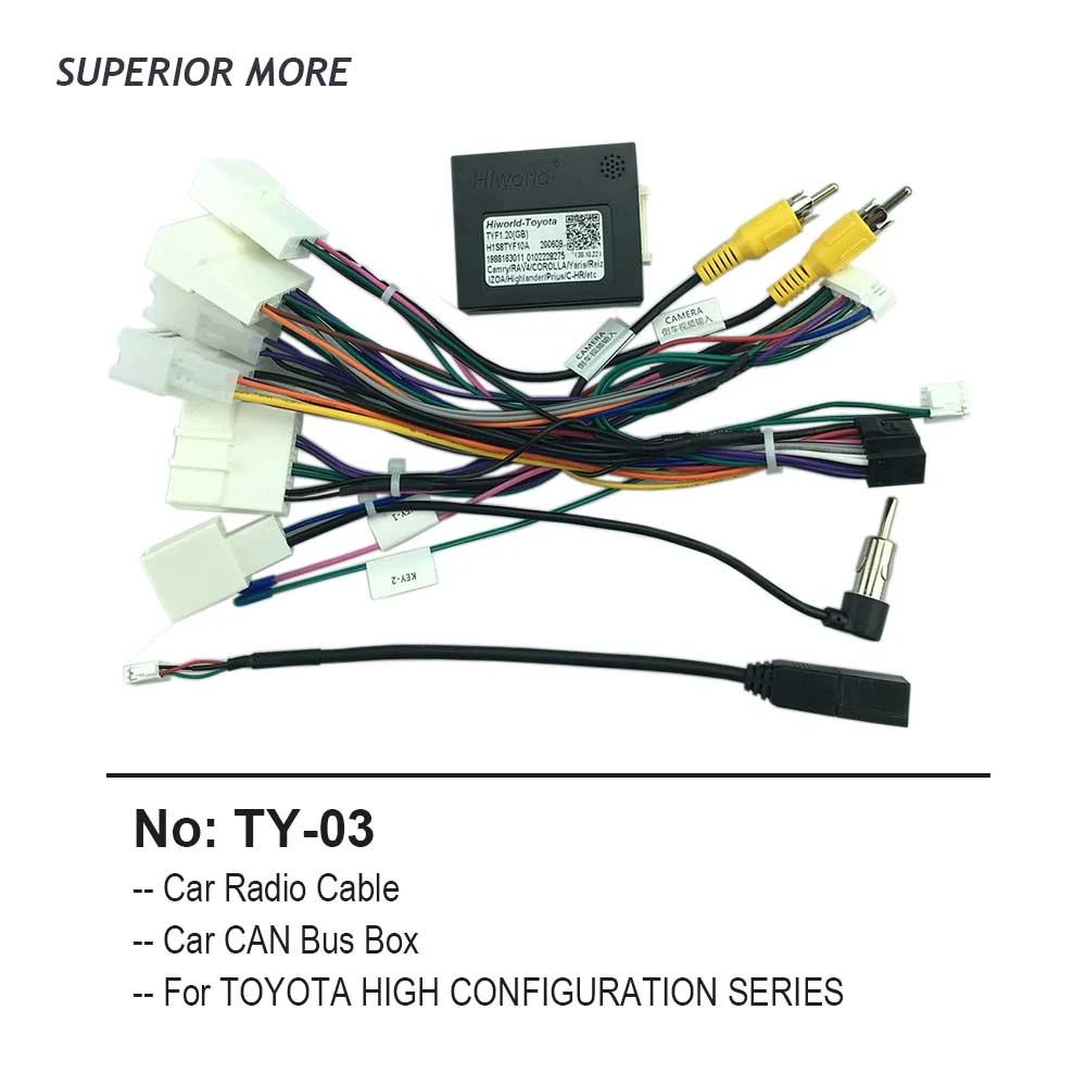 Car Radio Cable Can Bus Box For Toyota Highilander Camry C-hr Avanza ...