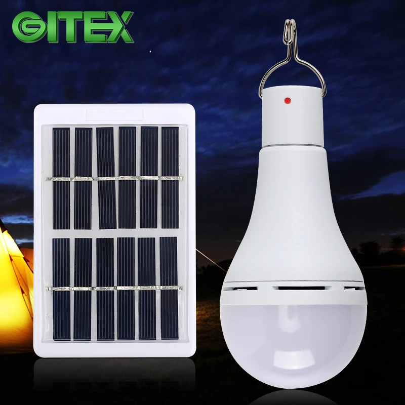 Portable 5 Modes Changeable Solar Bulb 7w 9w Outdoor Solar Panel Light ...