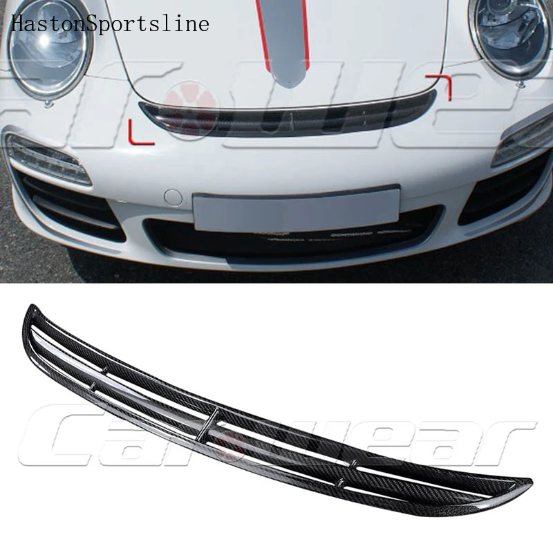For 911 GT3 Carbon Fiber Front Hood Center Grille Grill For 911 GT3 997 ...