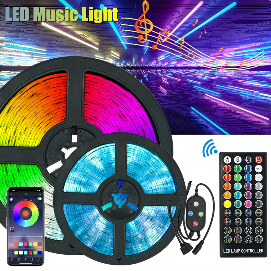 Music LED Light Strip KTV Decoration RGB Ribbon lighting RGB Waterproof ...