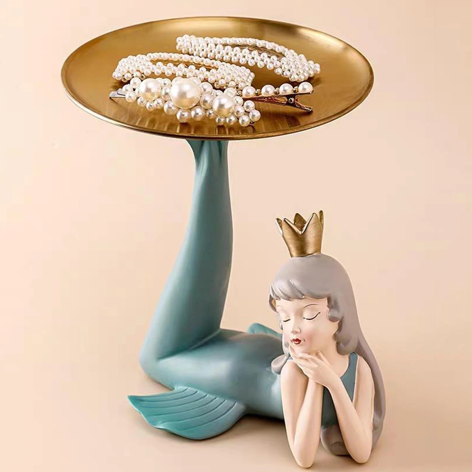 Little Mermaid Tray Art Figurine Statue Resin Sculpture For Home ...