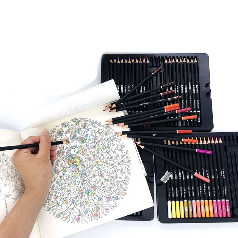 72 Colors Wood Colored Pencils Lapis de Cor Artist Painting Oil Color ...