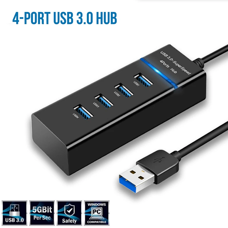 Hub Usb 5gbps High Speed Usb Hub 3 0 Multiple Port For Pc Computer ...