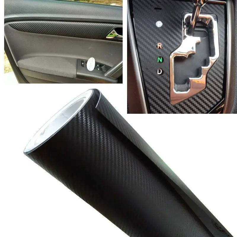 50cmx127cm 3d Carbon Fiber Vinyl Car Wrap Sheet Roll Film Car Stickers ...