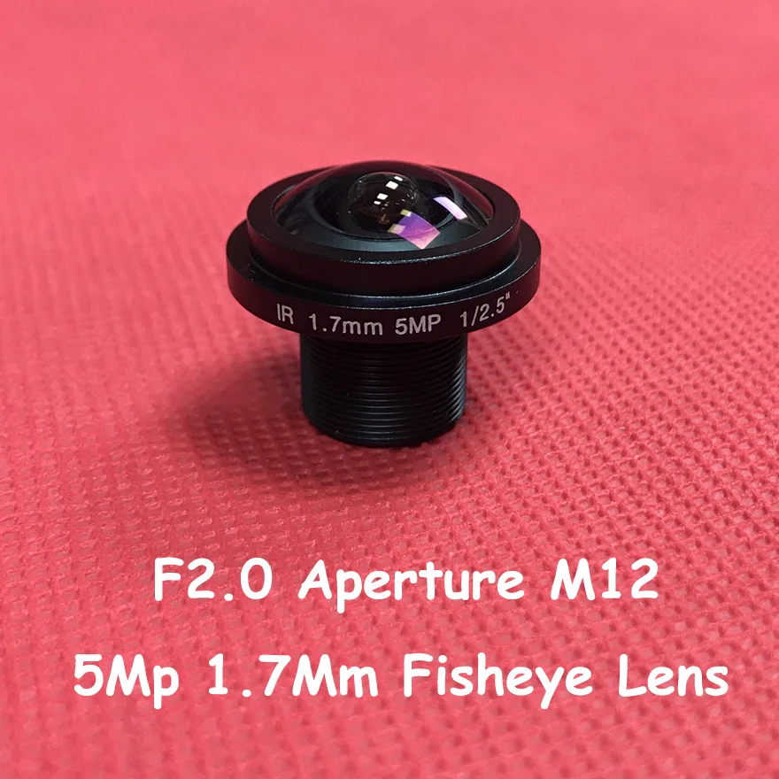 5.0 메가 픽셀 1.7Mm 어안 렌즈 F2.0 조리개 M12 마운트 아이리스 수동 초점 대각선 185 Imx335 비디오 감시 ...