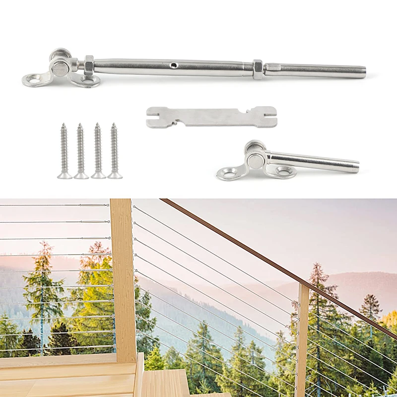 6-Set-Cable-Railing-Kit-1-8-Swage-Toggle-Turnbuckle-Hardware-Angle-180 ...