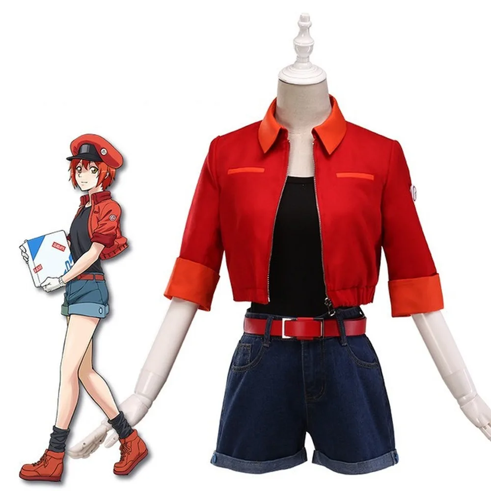 Anime Cells At Work Red Blood Cell Hataraku Saibou Cosplay Costume ...
